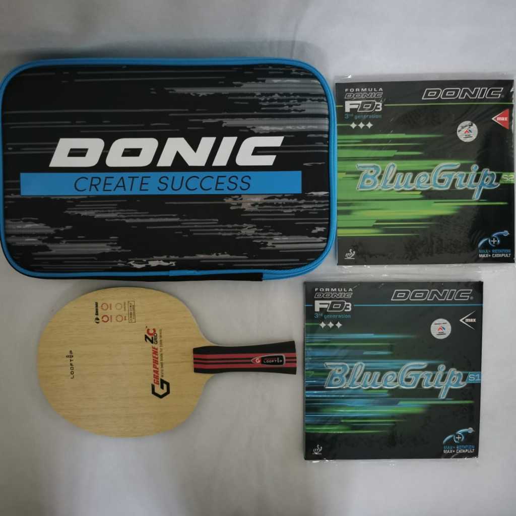 Jual Bat Kokutaku Graphene Carbon lengkap karet Donic dan cover Bat Set | Shopee Indonesia
