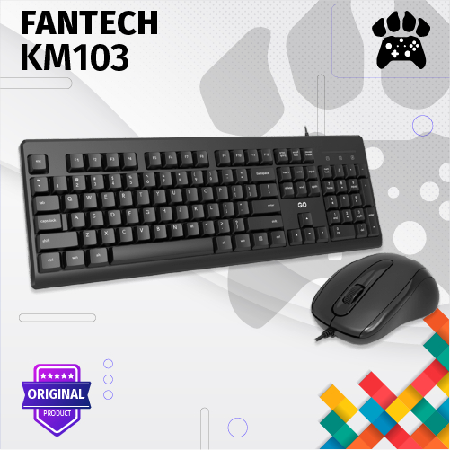 Jual Fantech Go KM103 Keyboard Mouse Office Combo Kabel | Shopee Indonesia