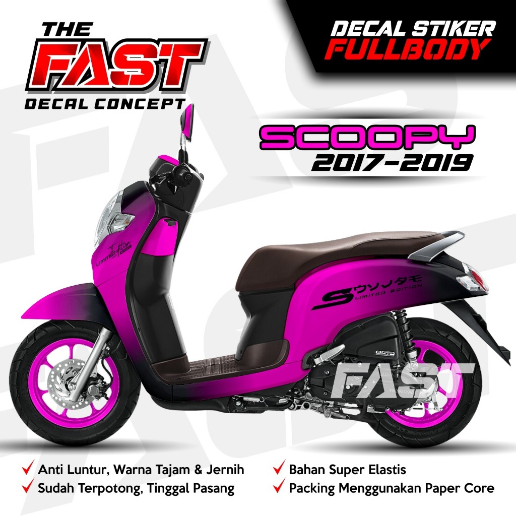 Jual (TERBARU) Decal Scoopy Stiker Scoopy full body Variasi Warna Full ...