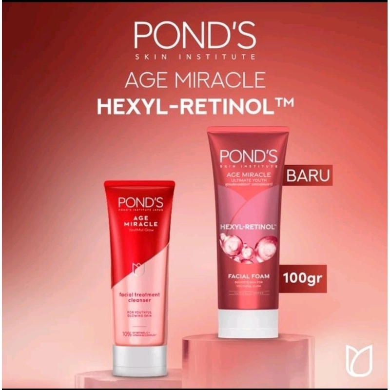 Jual Ponds Age Miracle Ultimate Youth Facial Foam 100G | Shopee Indonesia