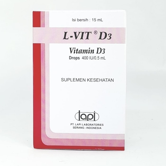 Jual L-VIT D3 VITAMIN D3 400 IU TETES DROP | Shopee Indonesia