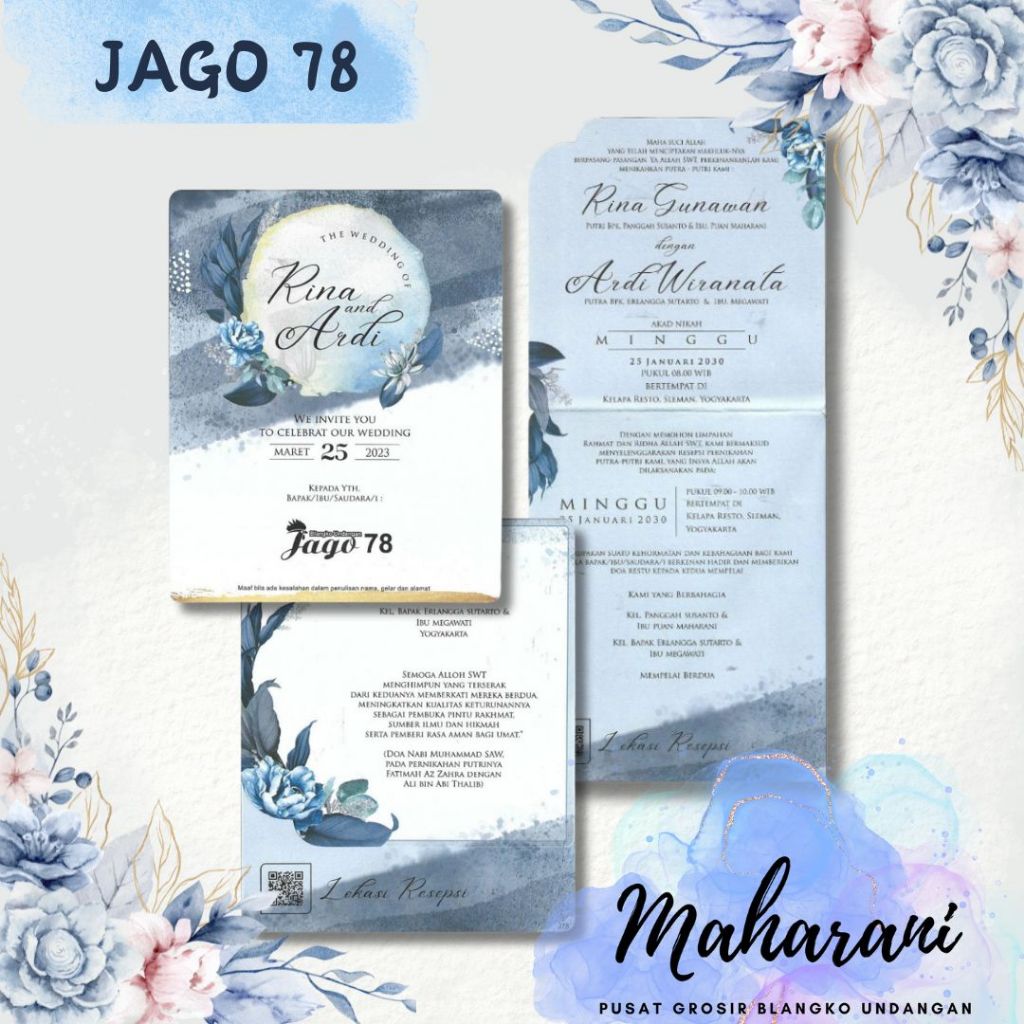 Jual Blangko undangan atau kertas undangan pernikahan merek JAGO 78 ...