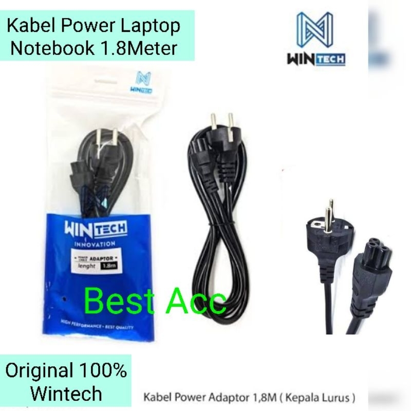 Jual Kabel Power Notebook Laptop Colokan 3 Lubang 1.8Meter Original 100 ...