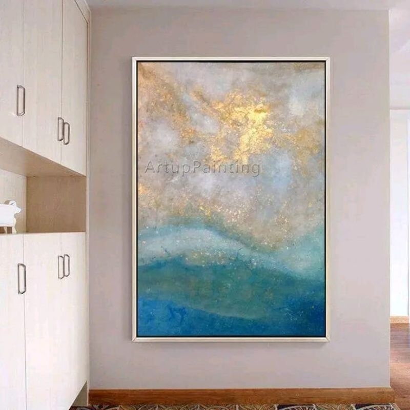 Jual Lukisan blue ocean include frame -Lukisan modern | Shopee Indonesia