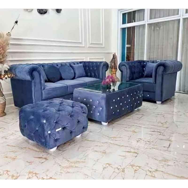 Jual SOFA SERIBU KANCING + SOFA KOTAK | Shopee Indonesia