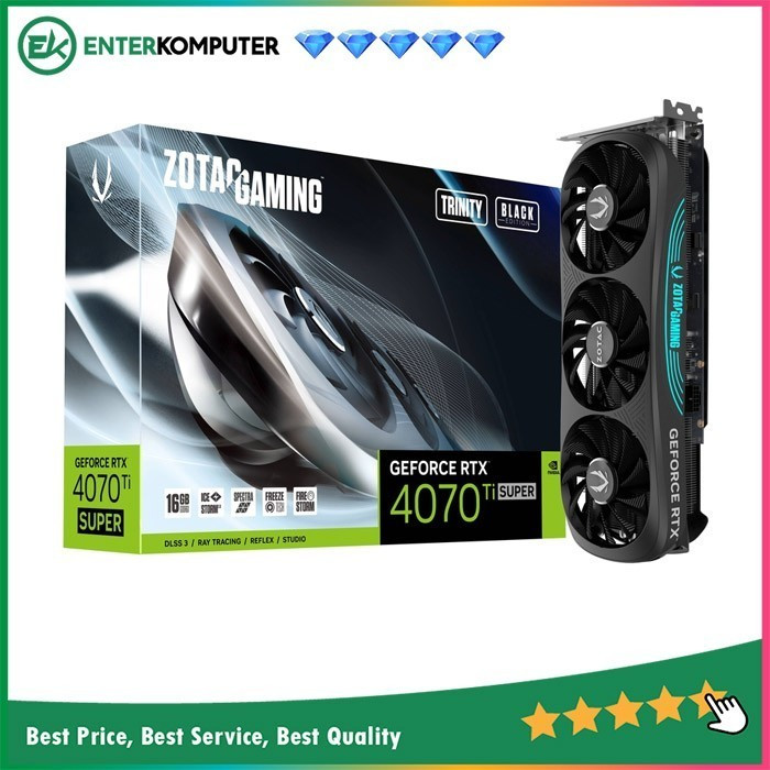 Jual Zotac GeForce RTX 4070 Ti SUPER 16GB GDDR6X Trinity Black | Shopee ...