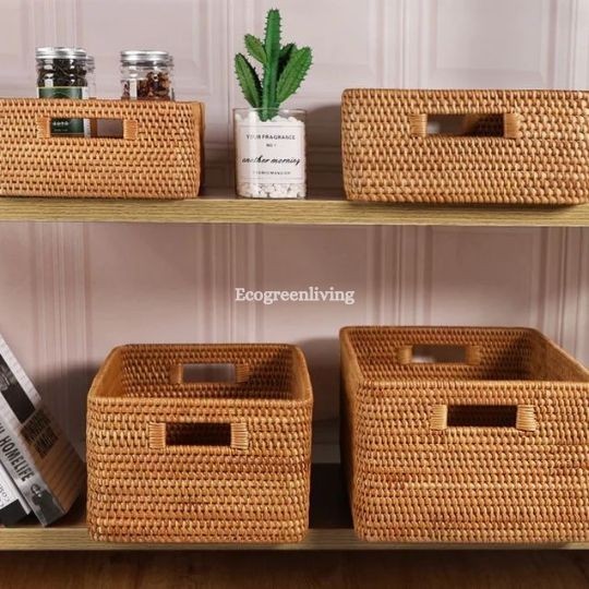 Jual Keranjang Penyimpanan / Storage Box Rotan / Tempat Penyimpanan ...