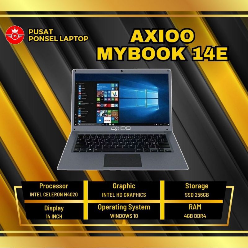 Jual AXIOO MYBOOK 14E INTEL N4020 - RAM 4GB DDR4 - SSD 256GB - 14 INCH ...