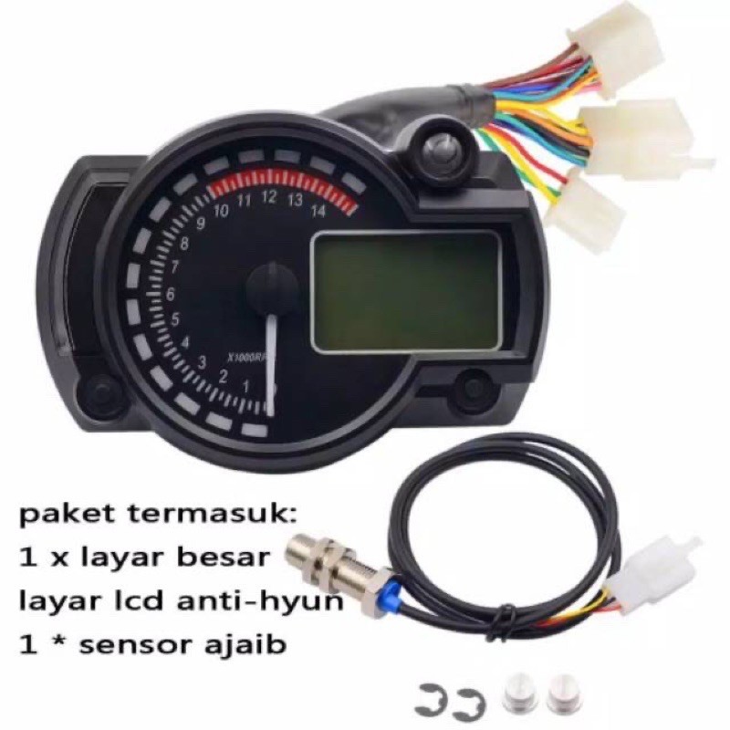 Jual SPIDOMETER SPEEDOMETER DIGITAL MODEL KOSO RX2 RX2N SET SOKET DAN ...