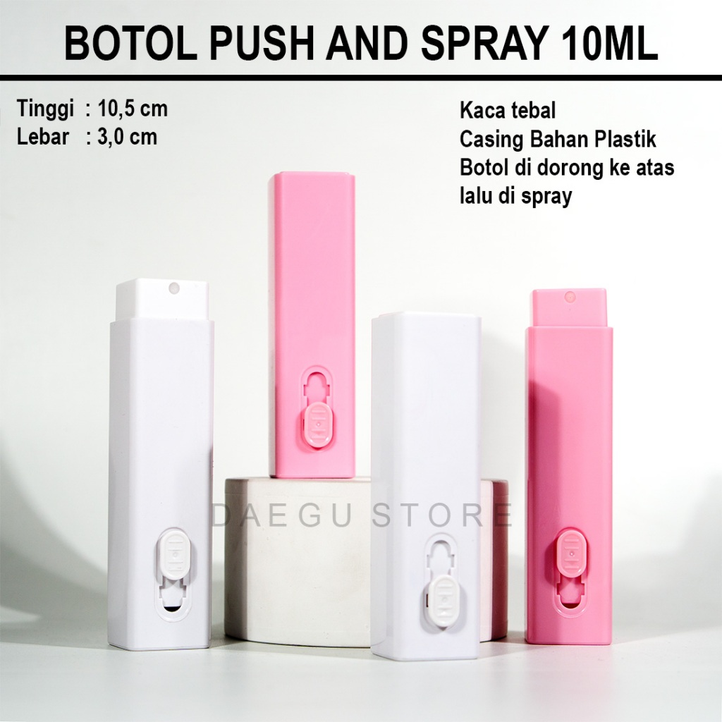 Jual Botol Push and Spray 10ml - Refillable Perfume Parfum Mini Pump ...