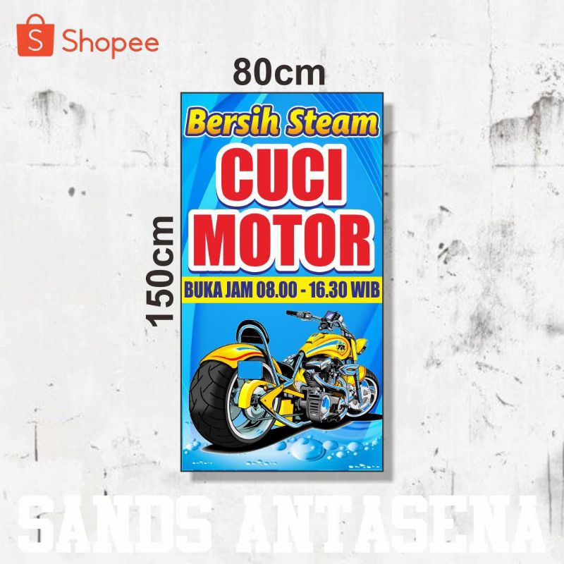 Jual BANNER USAHA CUCI MOTOR BISA CUSTOM NAMA USAHA BISA CUSTOM DESAIN ...