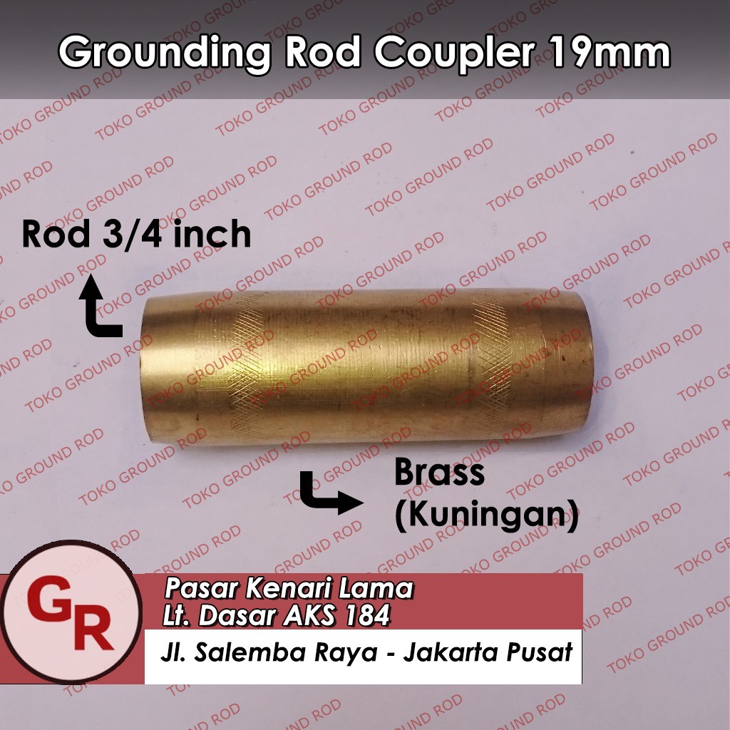 Jual 3/4 inch Ground Rod Coupler / Coupling Rod / Sok Rod Grounding 19 ...