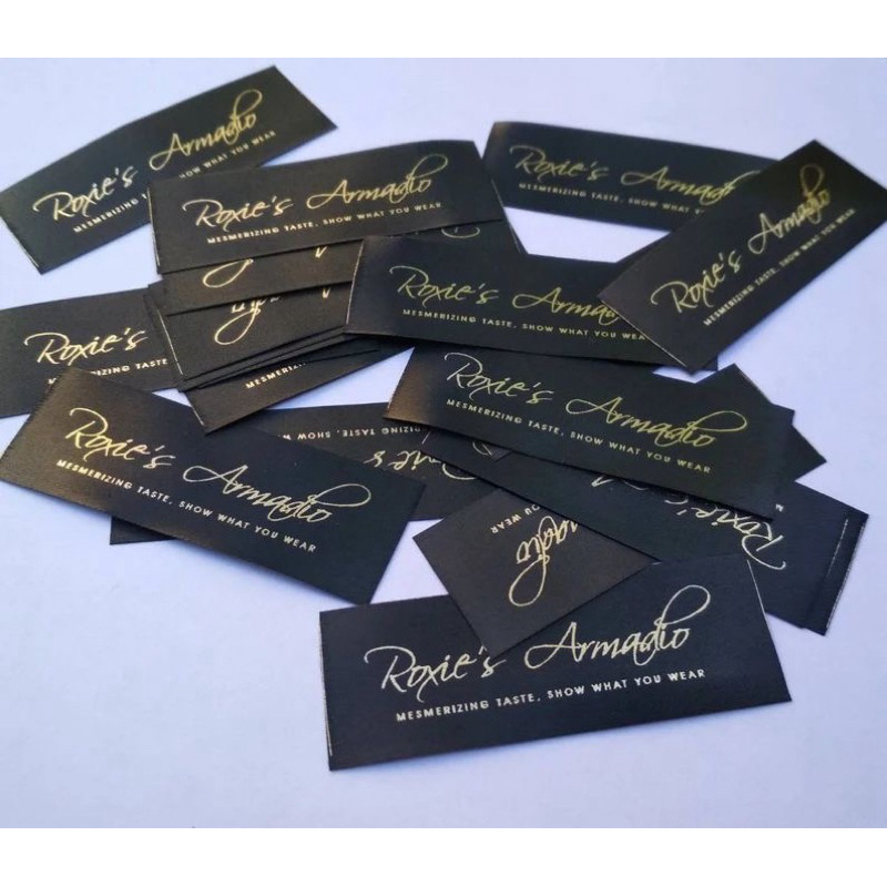 Jual 160meter satin hitam label satin label pencucian washing care ...