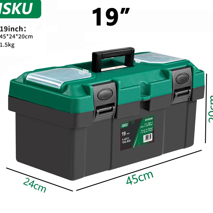 Jual ISKU Tool Box Besar 19 Inch Ukuran 45 x 24 x 2 cmBahan PP Kotak ...
