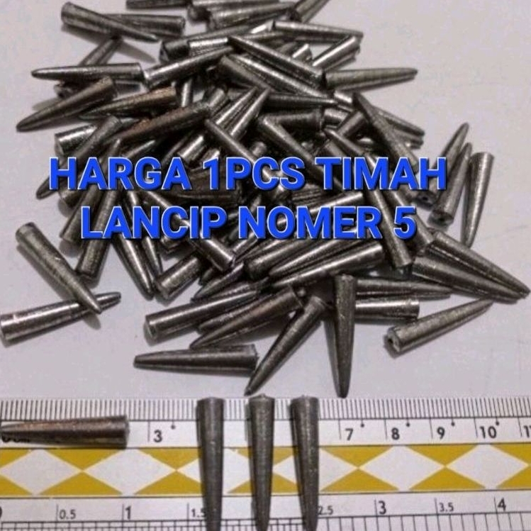 Jual Timah Pemberat Pancing No.5 Kerucut 4gram | Shopee Indonesia
