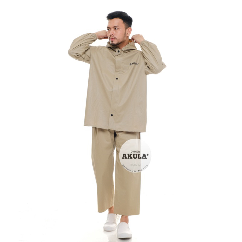Jual AKULA Jas Hujan Raincoat Pria Wanita Dewasa Terbaik Bahan PVC Anti Rembes | Shopee Indonesia