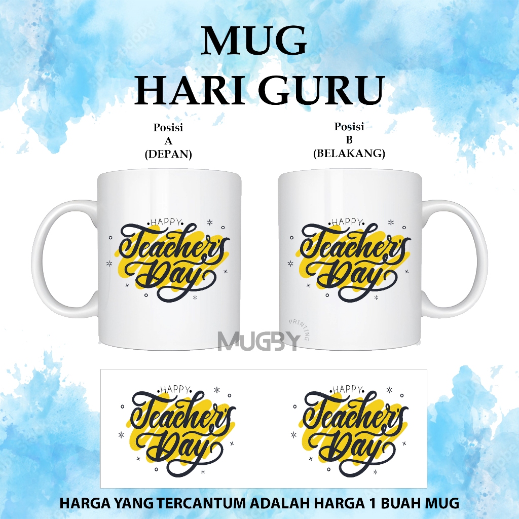 Jual MUGBY/ MUG CUSTOM TEMA HARI GURU/KADO GURU/HADIAH GURU/MUG UCAPAN TERIMAKASIH/MUG KADO ...