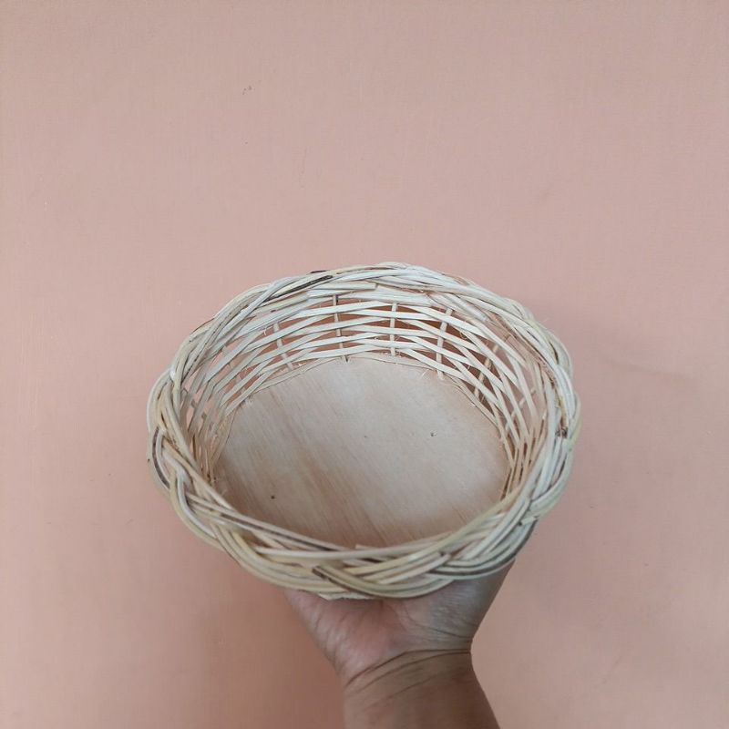 Jual Keranjang Bulat Bundar rotan parcel murah hiasan display diameter ...