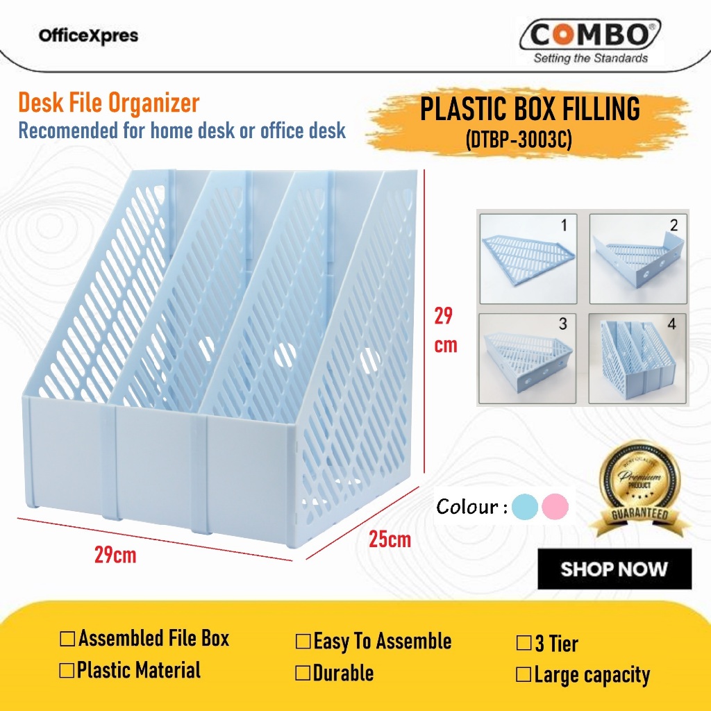 Jual Plastic Box Filling 3 Tier / Box File Plastik / Dokumen Box Rakit ...