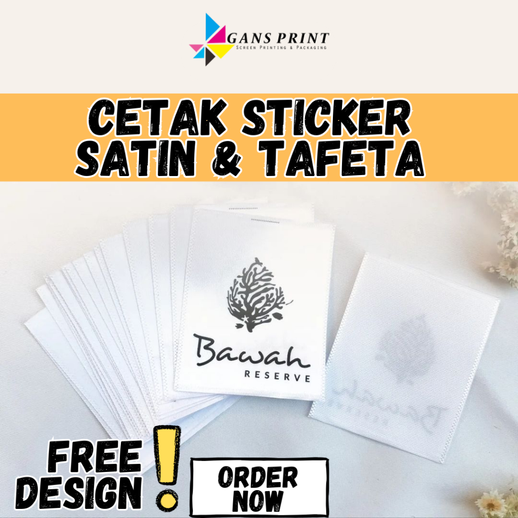 Jual CETAK STICKER KAIN BAHAN TAFETA & SATIN FREE DESIGN COCOK UNTUK ...