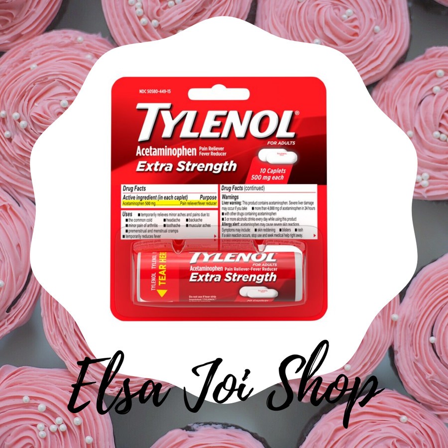 Jual Ty lenol Extra Strength 10 caplets | Shopee Indonesia