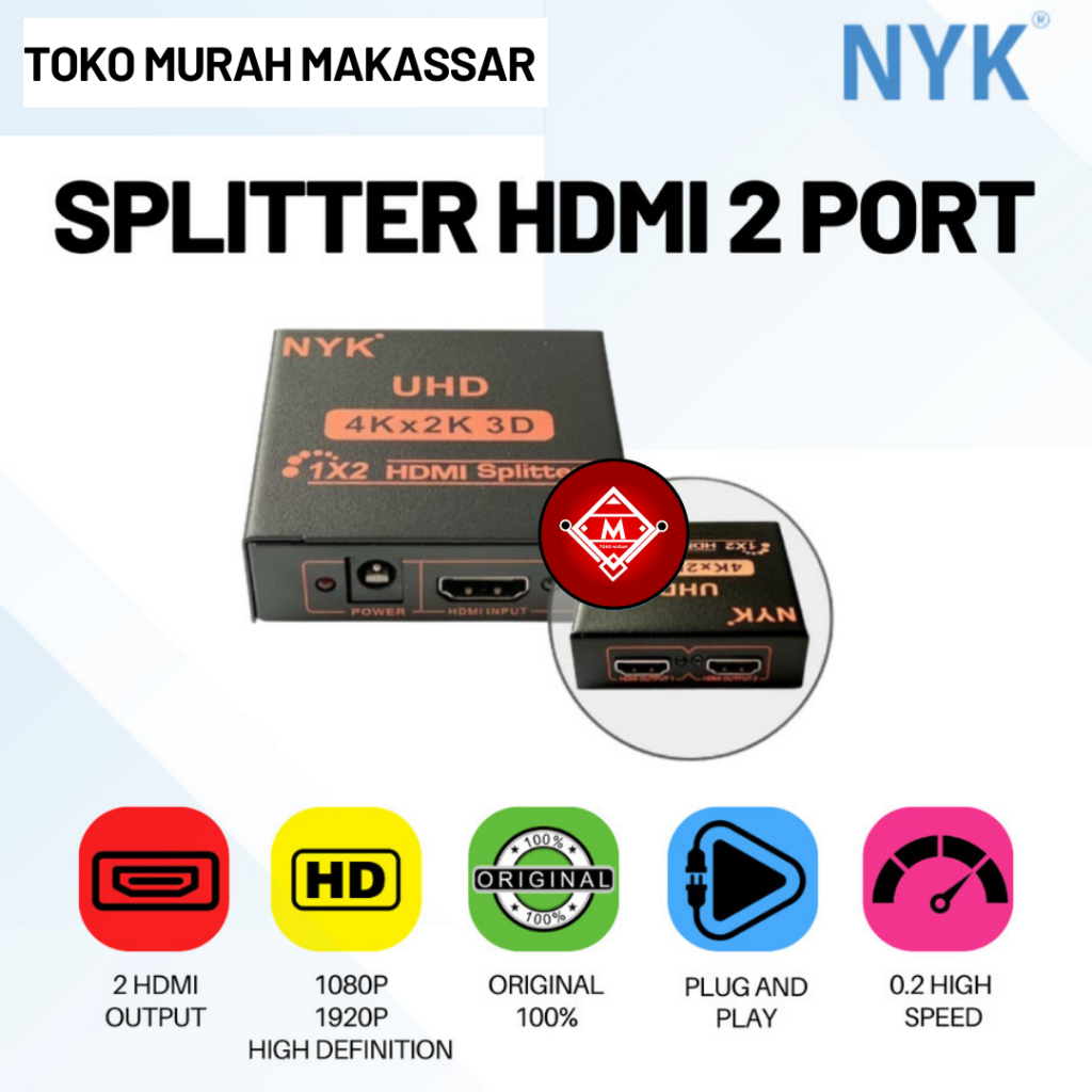 Jual SPLITTER HDMI 2 PORT / SPL03-SPL | Shopee Indonesia