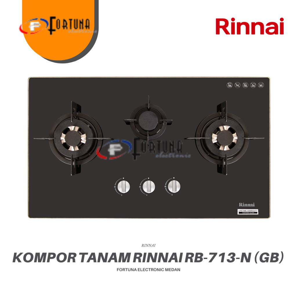 Jual RINNAI KOMPOR TANAM RB-713N-GB 3 TUNGKU RB713NGB MEDAN GOSEND ...