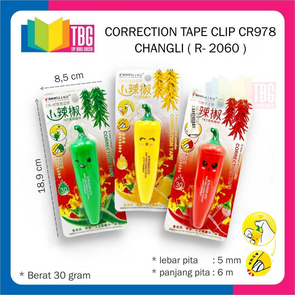 Jual 1 PCS CORRECTION TAPE CLIP CR978 CHANG LI / PENGHAPUS BALLPOINT ...