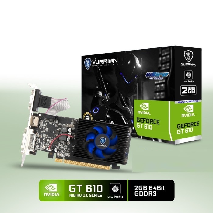 Jual VGA VURRION GT 610 2GB DDR3 64Bit GAMING Nvidia GeForce GT610LP | Shopee Indonesia