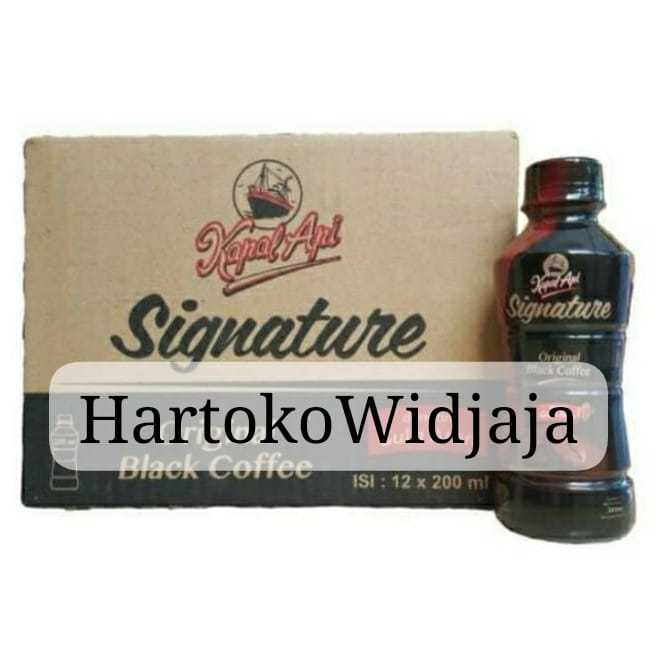 Jual KOPI KAPAL API SIGNATURE GULA AREN / BLACK COFFEE BOTOL 200ML ...
