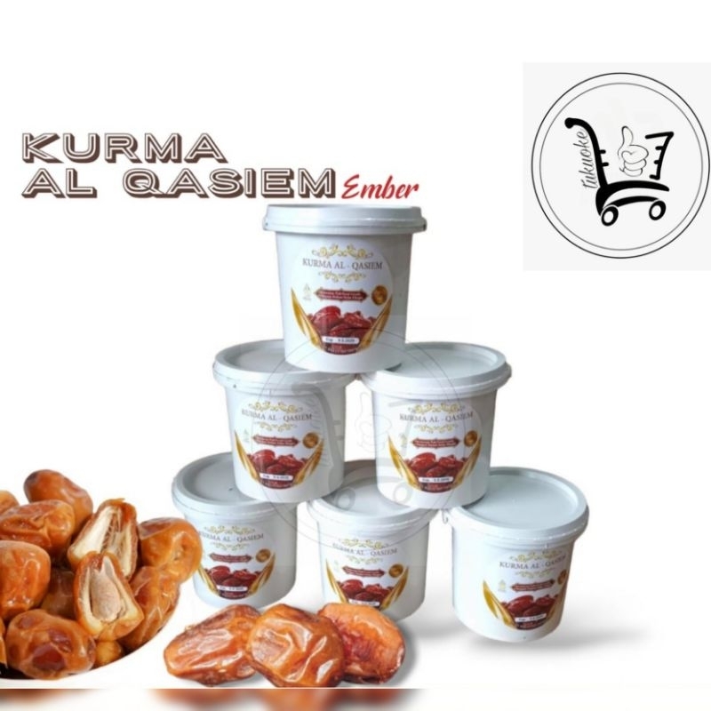 Jual KURMA AL-QASSEM KEMASAN EMBER 500GR / KURMA MANIS FREE PACKING ...