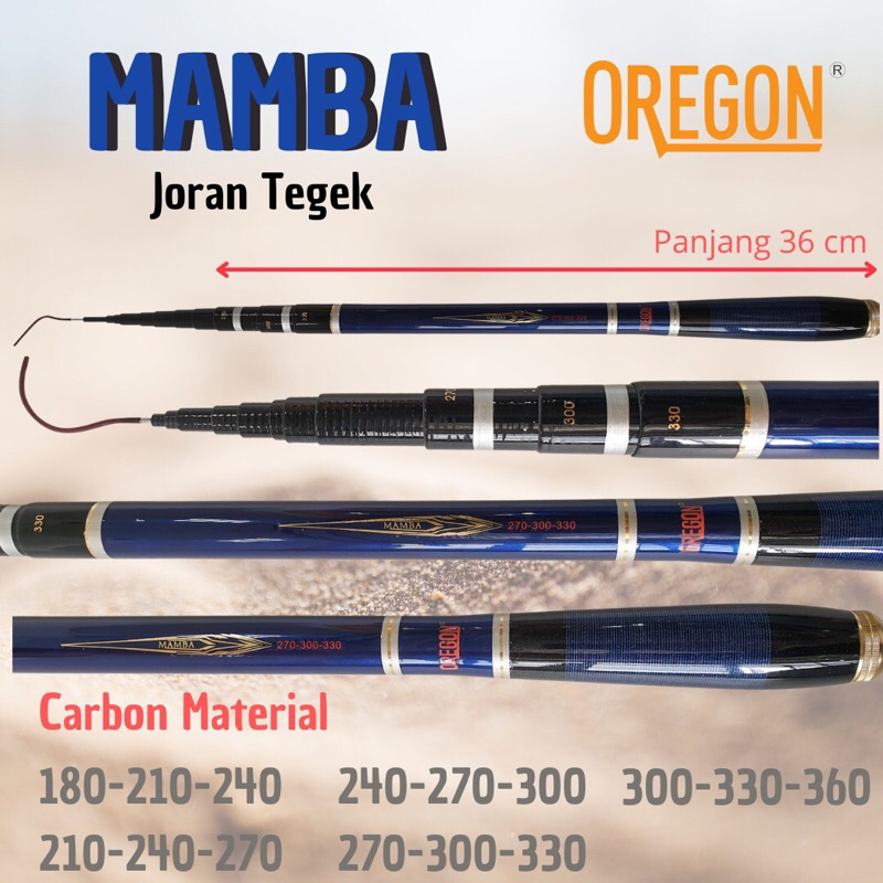 Jual Joran OREGON MAMBA | Carbon | Ruas Pendek | Zoom Pole | Shopee ...
