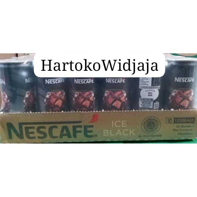 Jual KOPI NESCAFE KALENG ICE BLACK / NESCAFE CAN 220 ML DUS ISI 24 ...