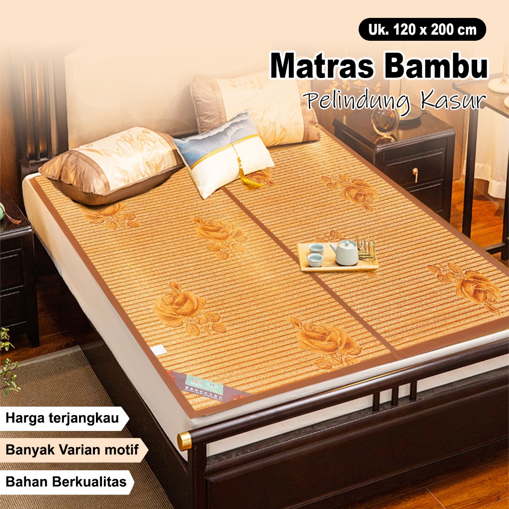 Jual Tikar Lipat Bambu Tatami Uk 120x200cm High QUALITY 5Motif Matras ...