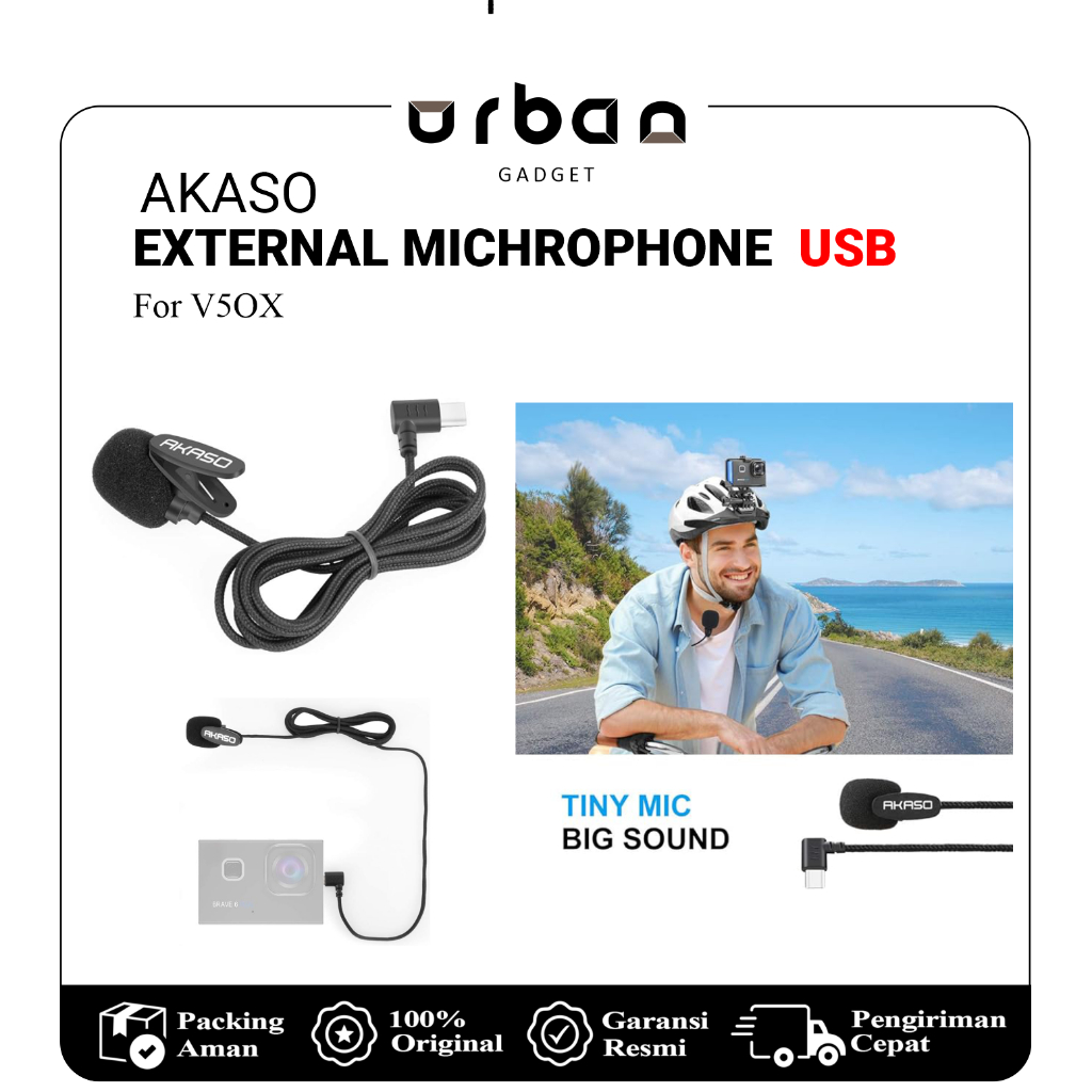 Jual Akaso External Microphone USB For Akaso V50X Mic Original | Shopee ...