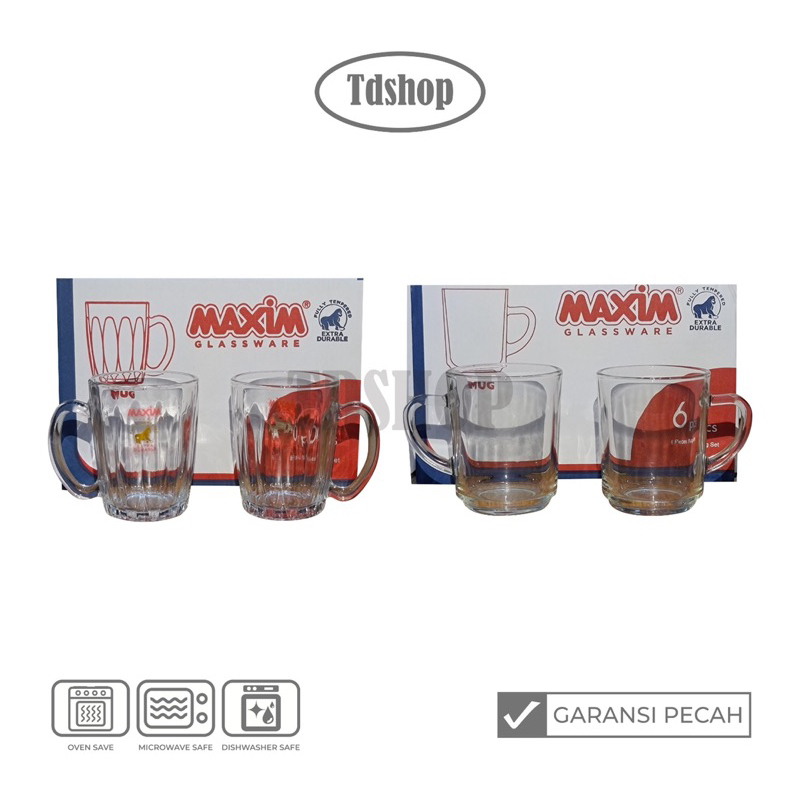 Jual TDSHOP GELAS TEH / GELAS KOPI / GELAS KOPITIAM MAXIM 1 box isi ...