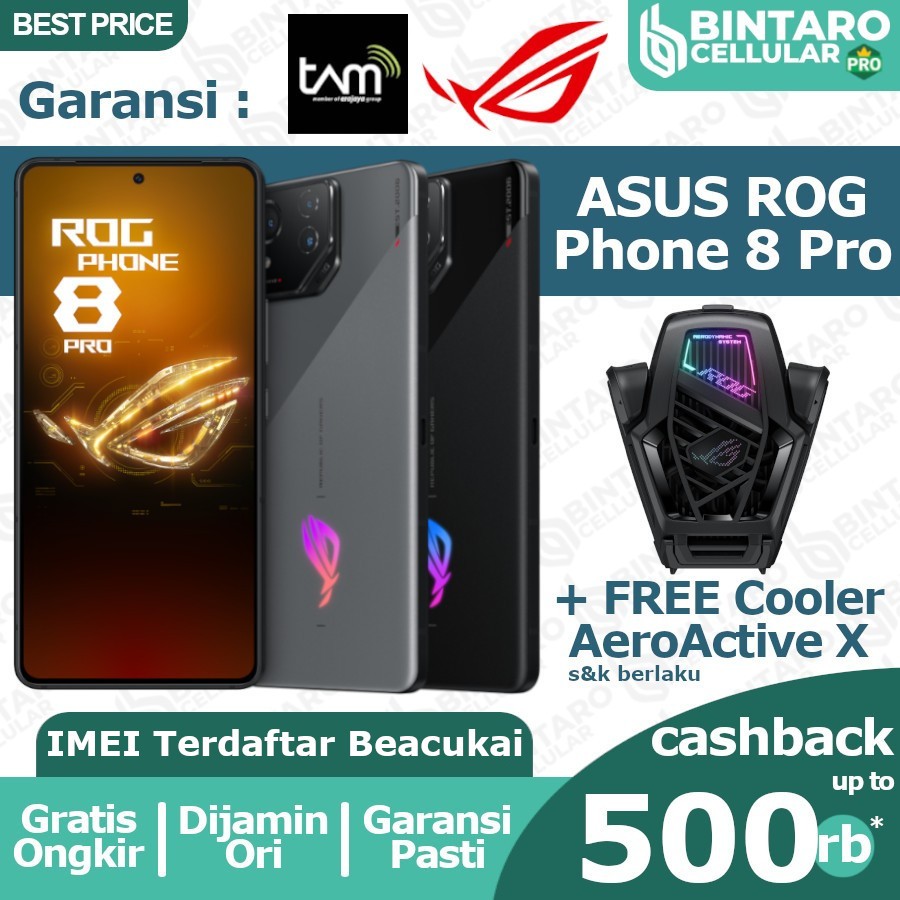 Jual NEW Asus ROG Phone 8 Pro Plus Cooler 24/1TB 16/512GB Garansi Resmi ...