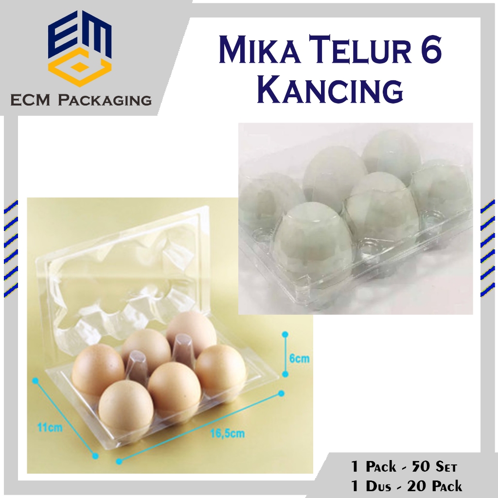 Jual MIKA TELUR ISI 6 KANCING| MIKA TELOR ISI 6 (50 PCS) | Shopee Indonesia