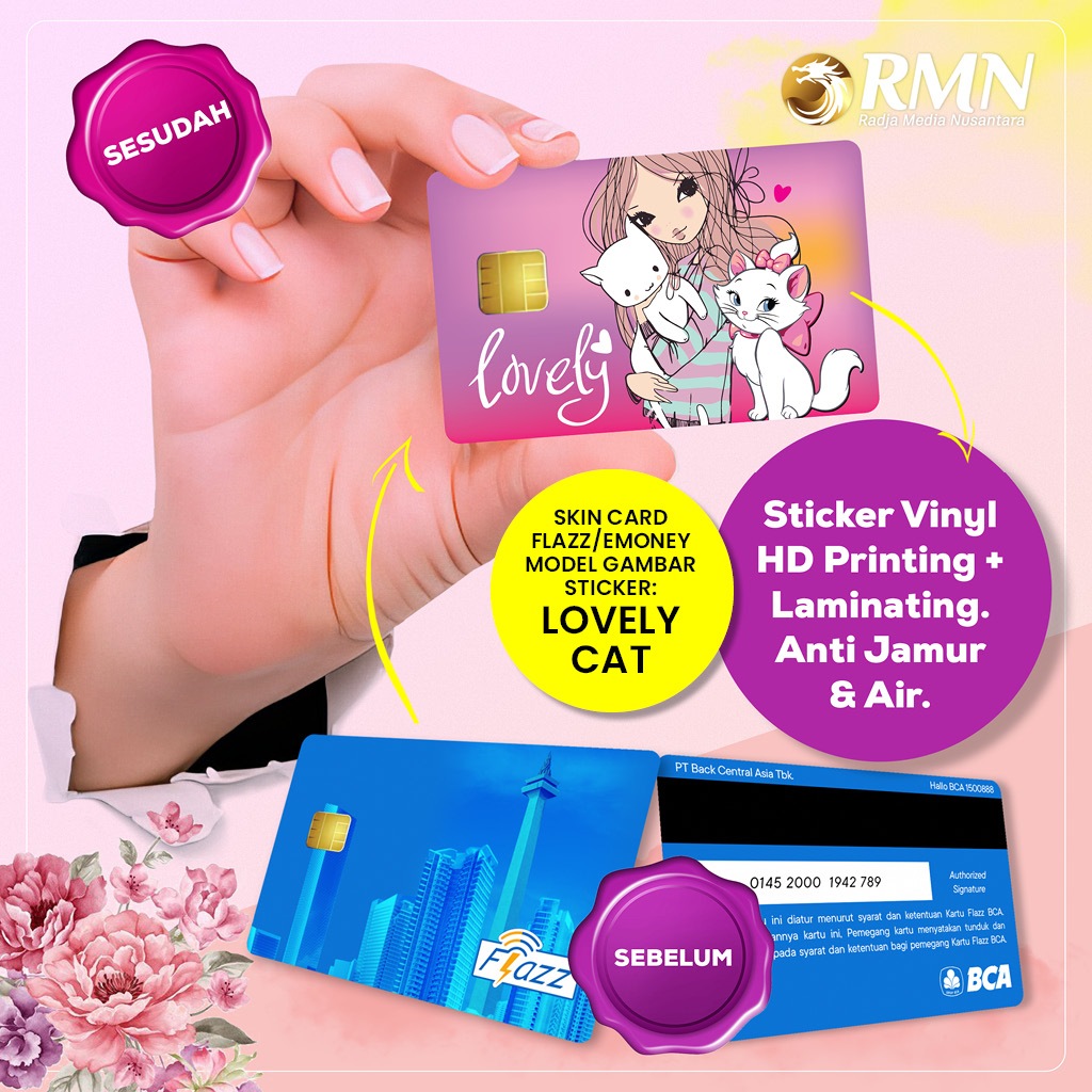 Jual Sticker Skin Emoney / Flazz - Sticker Vinyl with Chip & no Chip ...