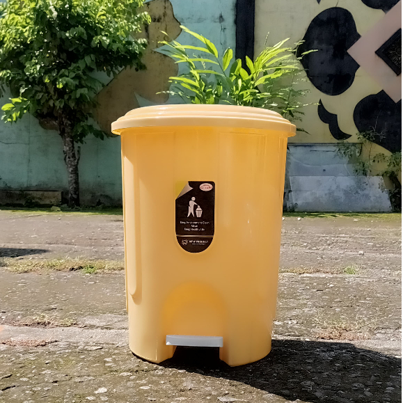 Jual Tempat Sampah Injak 22L Silver Warna / Tong Sampah Outdoor ...