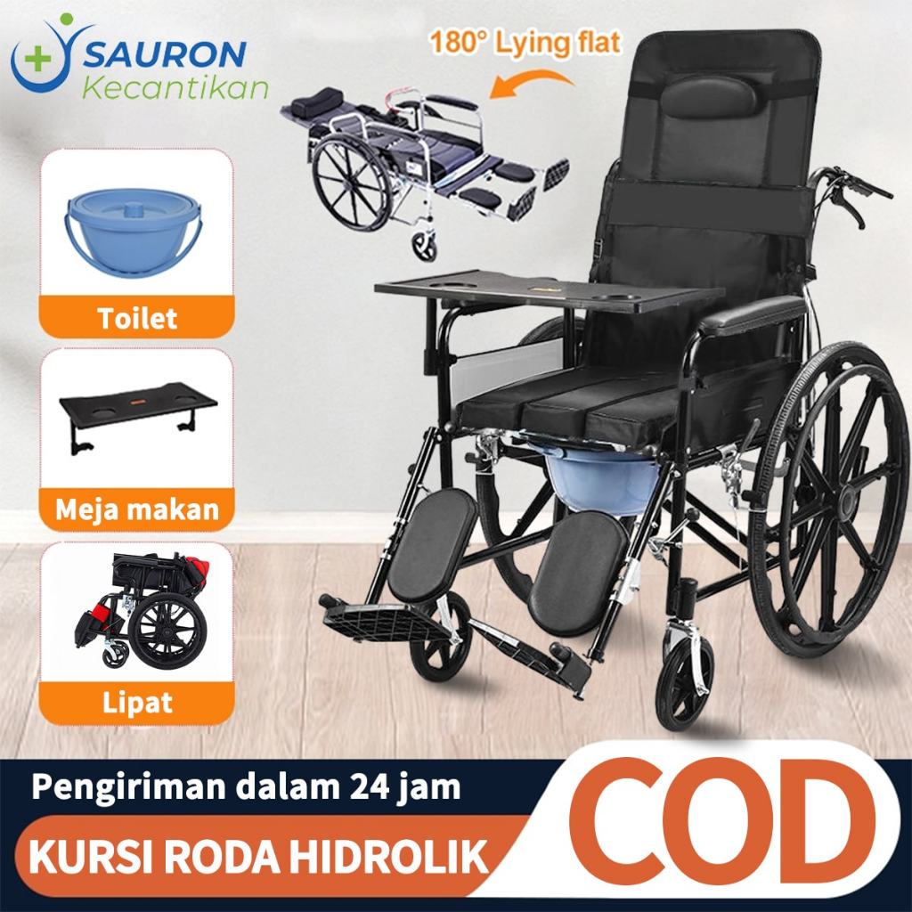 Jual Sauron 24 lnci Kursi Roda /Lipat Portable Kursi Roda /Traveling ...