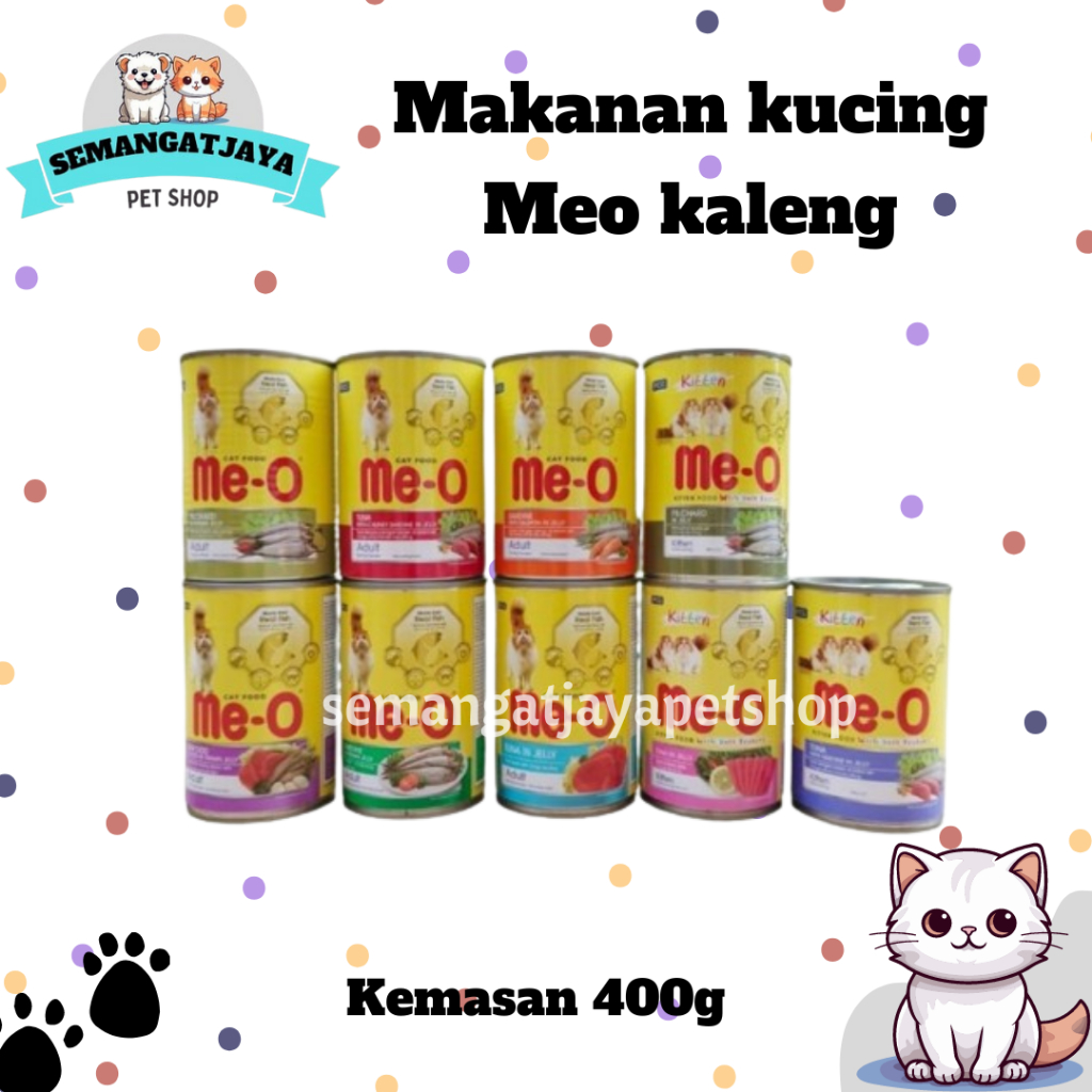 Jual MeO Kaleng Wet Food 400 gr - Makanan Kucing Basah Kaleng | Shopee ...