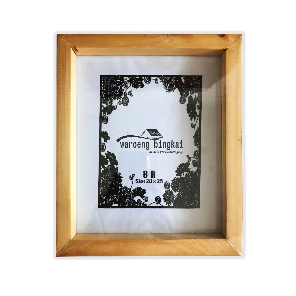 Jual Bingkai frame foto kayu jati belanda rustic ukuran 8R 20X25 cm ...