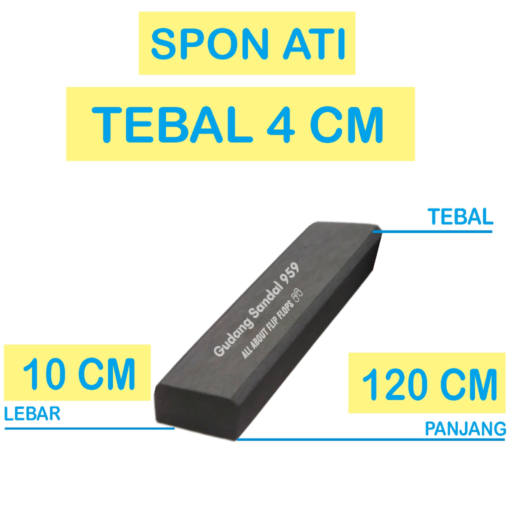 Jual SPON ATI / BUSA ATI / SPON EVA TEBAL 4 CM WARNA HITAM UKURAN 10 CM ...
