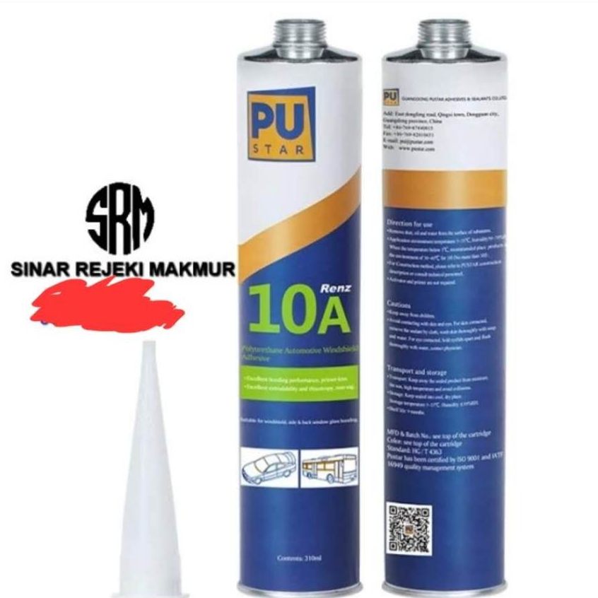 Jual LEM SEALANT KIMIA PU STAR RENZ 10A HITAM UNTUK PEMASANGAN KACA ...