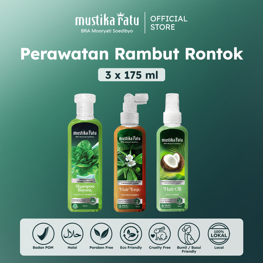 Jual Hair Care Mustika Ratu Perawatan Rambut Rontok 175ml | Shopee ...