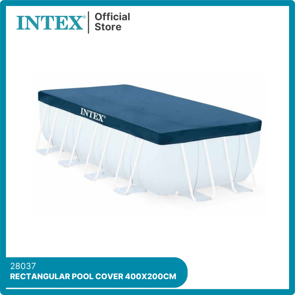 Jual INTEX Rectanguler Pool Cover 390 x 180Cm 28037 | Shopee Indonesia
