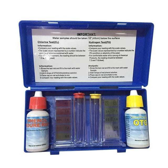 Jual Kit Uji Air Klorin PH Kolam Renang / Alat Uji PH Kolam / Water PH ...