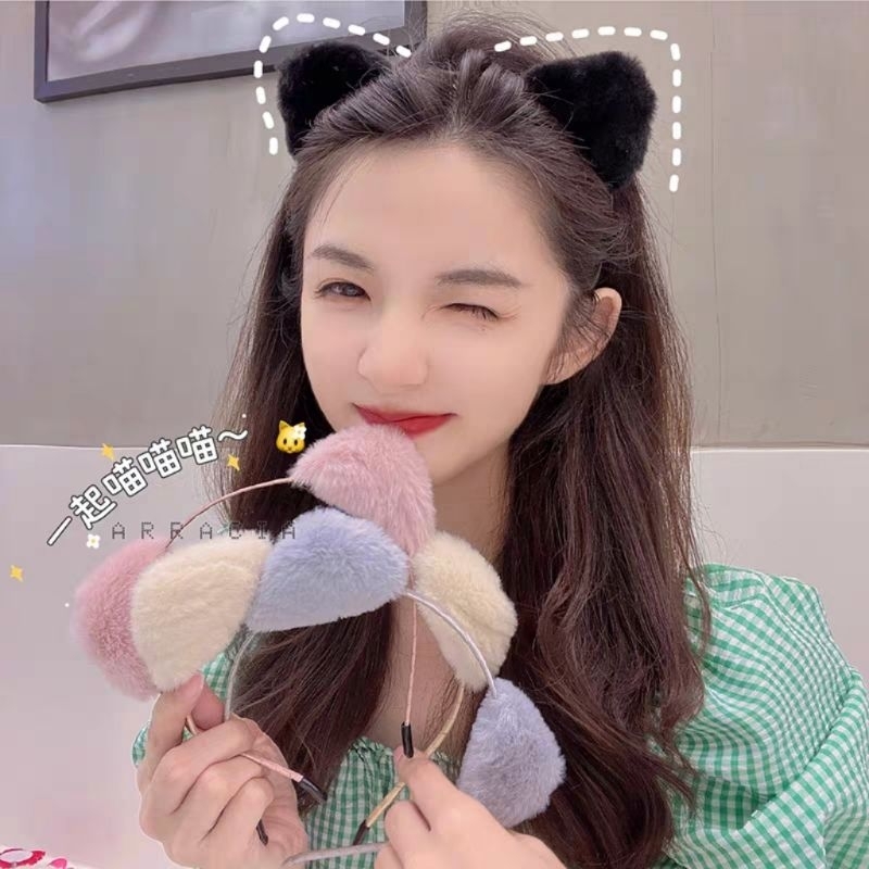 Jual READY STOCK Bando Head Band Kucing Cat Neko Pom-Pom Pompom Bulat ...