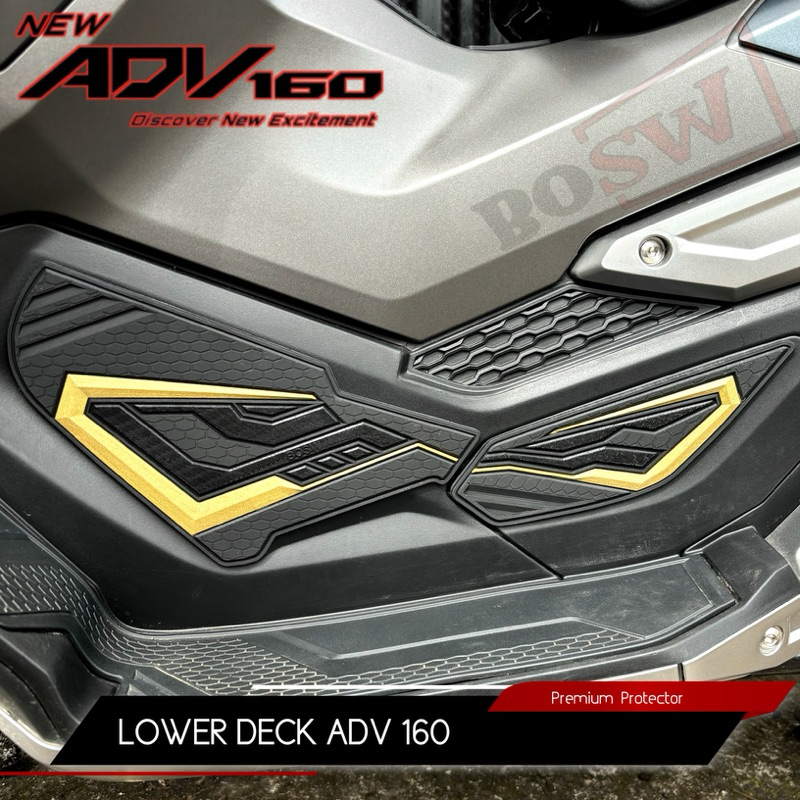 Jual Aksesoris Motor Body Protector Sidedeck Pad Adv 160 Bahan Karet ...